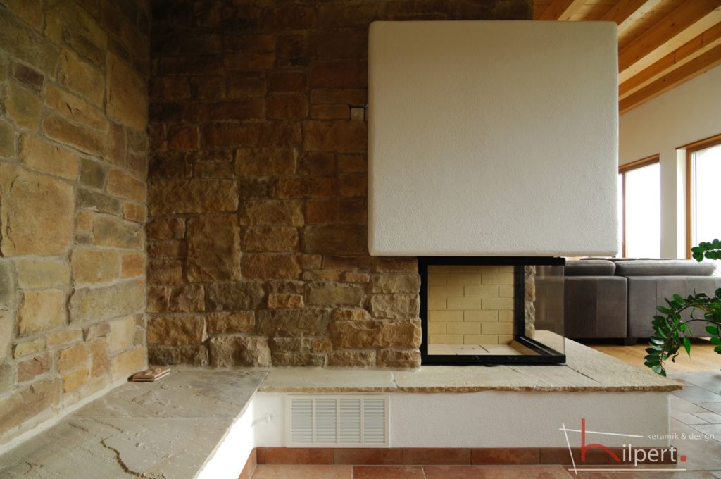 Romantischer rustikaler Heizkamin - HILPERT - Dampfbad, Sauna ...